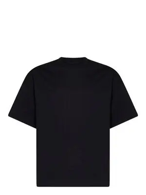 JIL SANDER Black Cotton Boxy T-shirt With Logo - Multicolor