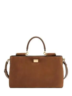 Dolce & Gabbana Vittoria Suede Bag - Brown