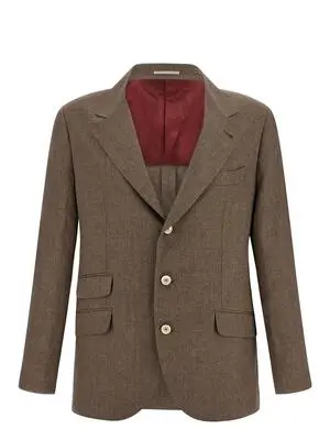 Brunello Cucinelli Brunello Cucinelli Men 'Cavallo' Blazer Brown