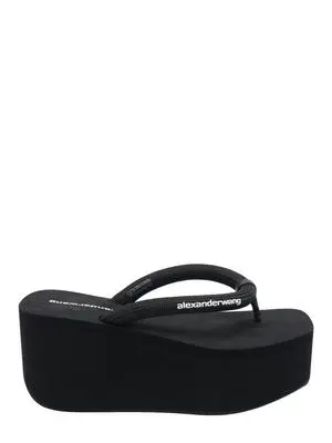 Alexander Wang Jenna Thong Platform Sandals - Black