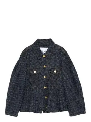 GANNI Cotton Denim Jacket - Multicolor