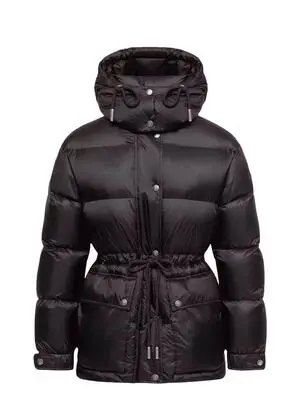 Moncler Sesie Midi Hooded Puffer Coat - Black