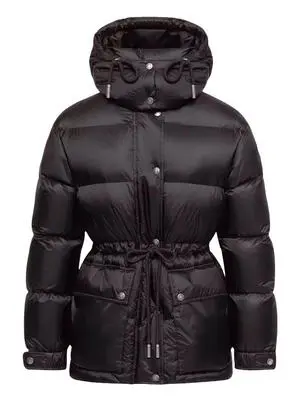 Moncler Moncler Sesie Midi Hooded Puffer Coat Black