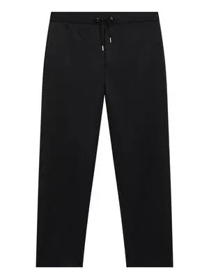 Moncler Jogger Trousers With Logo Patch - Black