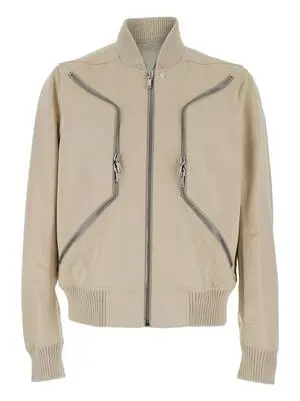 Rick Owens Heizer Flight Bomber Jacket - Cream