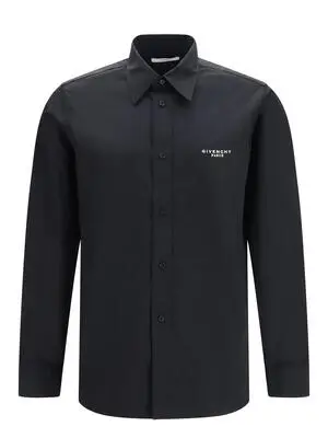 Givenchy Embroidered Poplin Shirt - Black