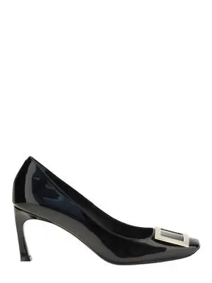 ROGER VIVIER Patent Leather Trompette Pumps - Black