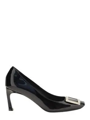 ROGER VIVIER Patent Leather Trompette Pumps - Black