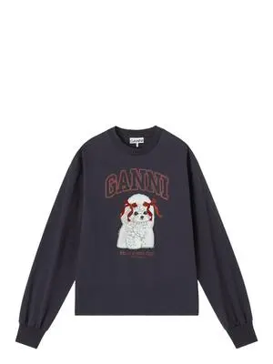GANNI Puddle Organic Cotton Sweater - Multicolor
