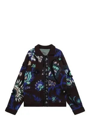 Sacai Wool Floral Pattern Jacket - Multicolor