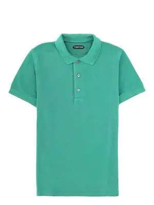 TOM FORD Lyocell And Cotton Polo Shirt - Green