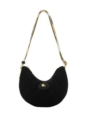 Burberry Nylon Horseshoe Crossbody Bag - Black