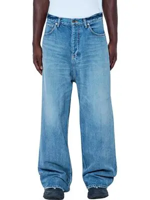 Balenciaga Baggy Fit Japanese Twill Jeans - Blue