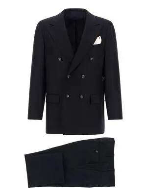 Kiton Virgin Wool And Cashmere Dress - Blue