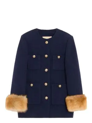 Valentino Garavani Coats Single Breasted Coats - Blue