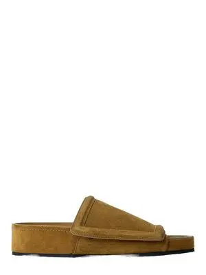 Phoebe Philo Phoebe Philo Women Suede Chunky-Sole Slide Sandals Brown