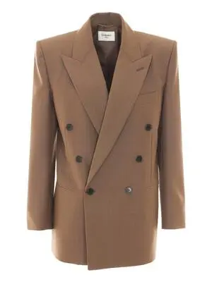 Saint Laurent Lightweight Wool And Mohair Jacket - Cream