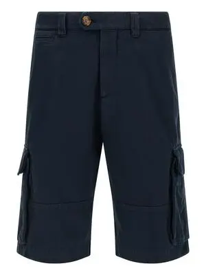 Brunello Cucinelli BRUNELLO CUCINELLI Cargo Bermuda Shorts Blue