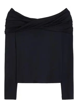 MAX MARA MAX MARA Wool Off-the-Shoulder Draped Top