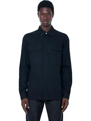 Rick Owens Wool Blend Overshirt - Black