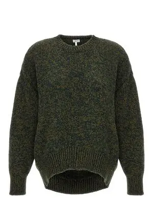 Loewe Double Neck Wool Sweater - Green