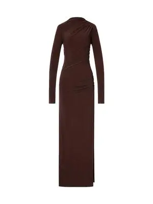 Andamane Sophie Long Dress With Open Back - Brown