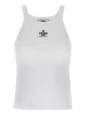 Fendi Top Logo - White