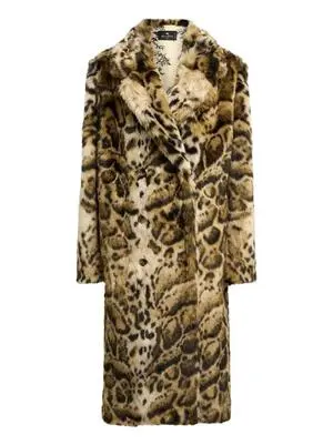Etro Neutrals Coats Faux Fur Coats - Cream