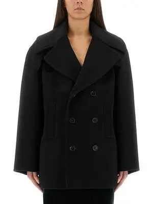 Saint Laurent Double-breasted Wool Caban - Black