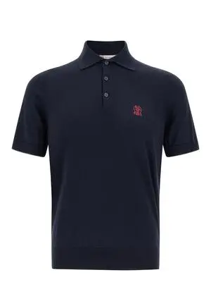 BRUNELLO CUCINELLI Brunello Cucinelli Men Logo Embroidery Polo Shirt