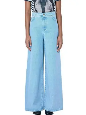 Max Mara Wide-leg Denim Trousers - Blue