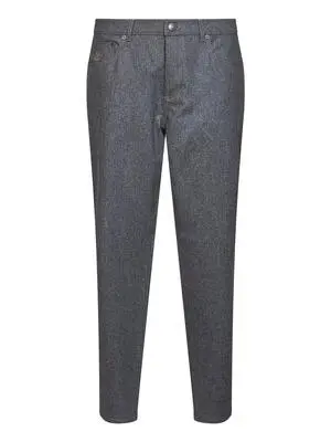 Brunello Cucinelli BRUNELLO CUCINELLI Virgin Wool Flannel Trousers Multicolor