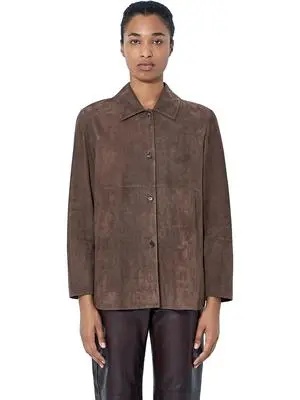 Max Mara Suede Shirt Jacket - Brown