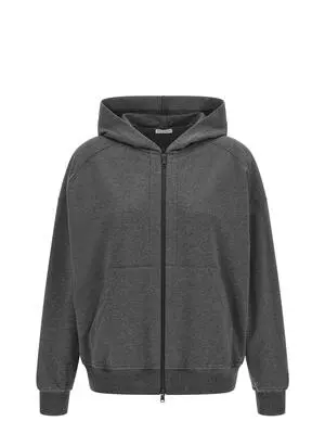Brunello Cucinelli Shiny Trims' Hoodie - Gray