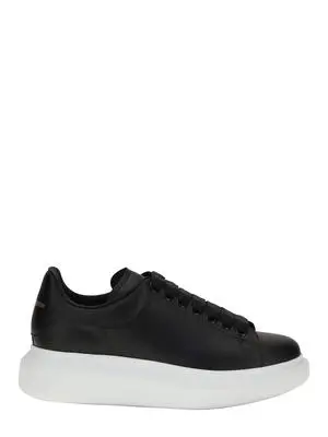 Alexander McQueen Leather Sneakers - Black