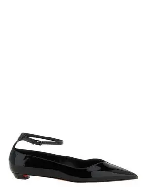 CHRISTIAN LOUBOUTIN Erozeena Patent Calf Leather Ballet Flats - Black