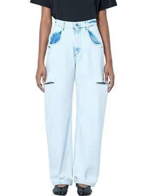 MAISON MARGIELA Cutout Denim Trousers - Blue
