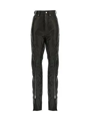 Rick Owens Bolan Banana Nappa Leather Pants - Black