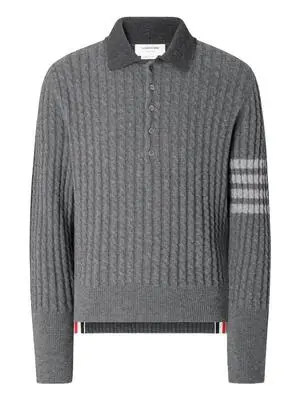 Thom Browne Grey Polo Shirts - Gray