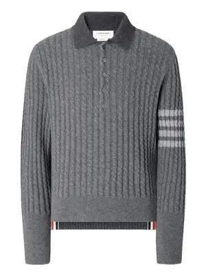 Thom Browne Grey Polo Shirts - Gray