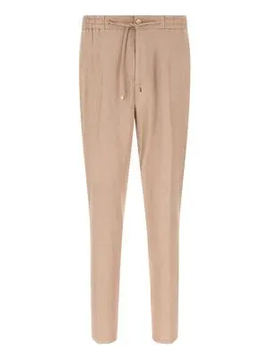Etro Flamed Linen Joggers - Cream