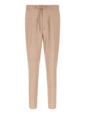 Etro Flamed Linen Joggers - Cream