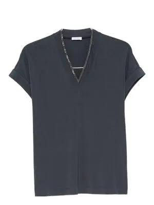 Brunello Cucinelli Brunello Cucinelli Women Cotton T-Shirt Multicolor