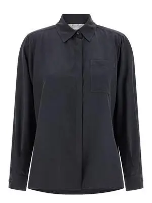 Max Mara Mxmsiamese Silk Shirt - Gray