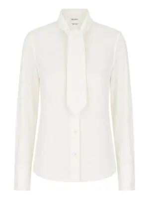 Alexander McQueen Tie Detailed Classic Collar Shirt - Multicolor