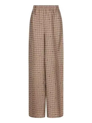 Max Mara Printed Silk Trousers - Multicolor