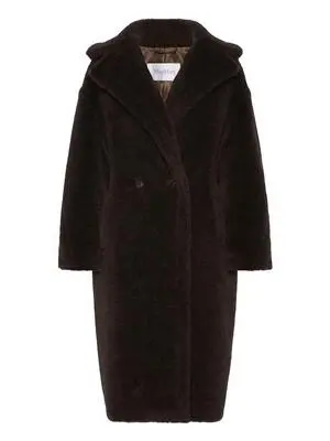 Max Mara Double-breasted Teddy Overcoat - Brown