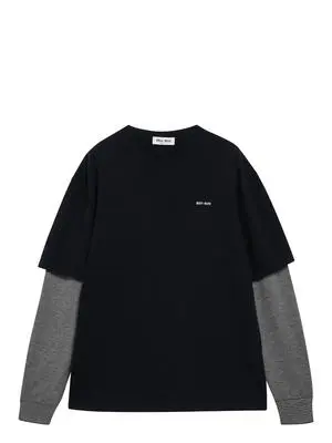 Miu Miu Wool And Cashmere Sweater - Blue
