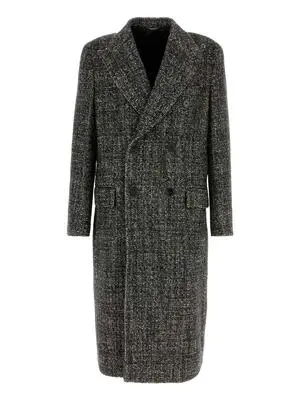 Dolce & Gabbana Two-tone Wool Blend Coat - Multicolor