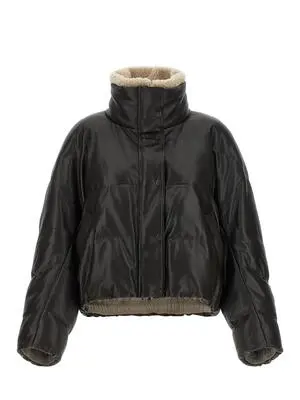 Brunello Cucinelli Padded Leather Jacket - Brown